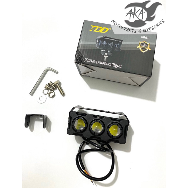 TDD 4663 TRIPLE LED BATMAN 60WATTS HEA-DLIGHT MINI DRIVING LIGHT DUAL ...