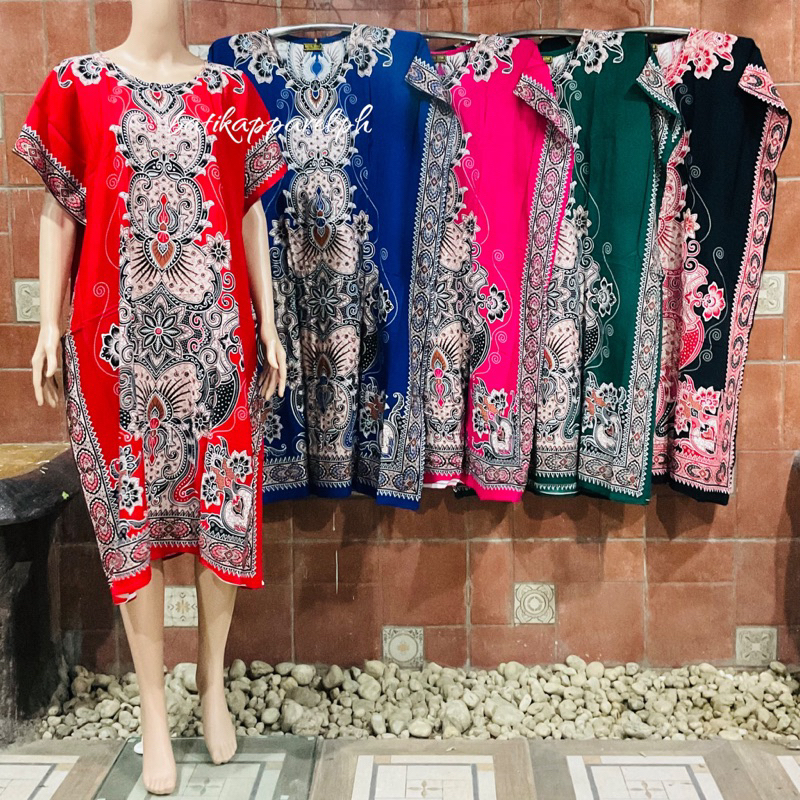 Kaftan Daster Batik Dress FLORAL BATIK Design | Shopee Philippines