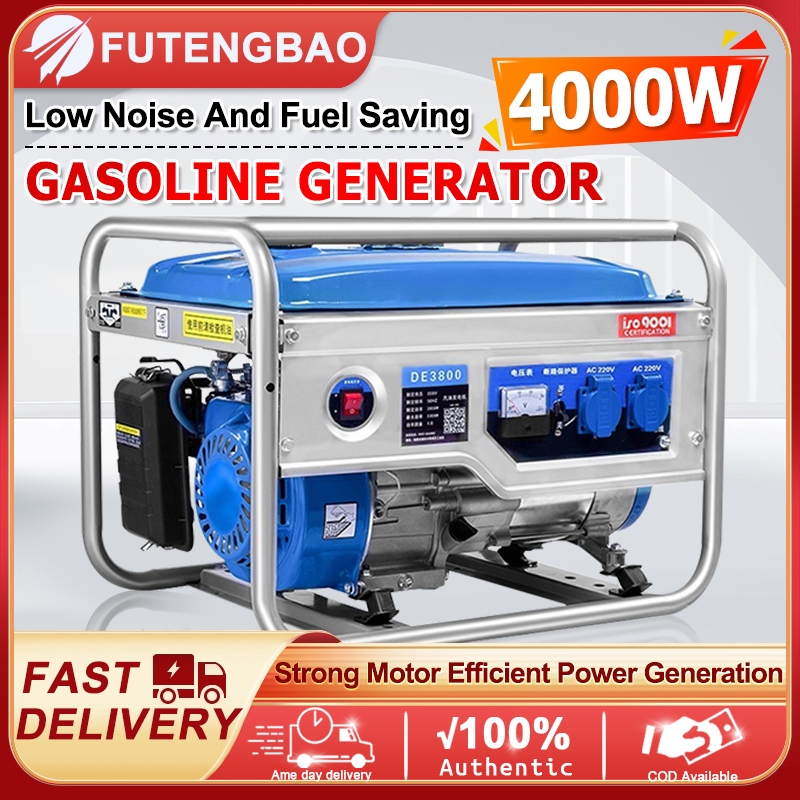 Portable Gasoline Generator 4-Stroke Engine 4000W Small Household ...