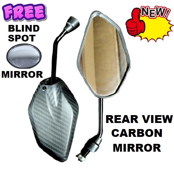RUSI MP110-Z MP125-Z SIDE MIRROR MATTE BLACK CARBON MOTORCYCLE STANDARD ...