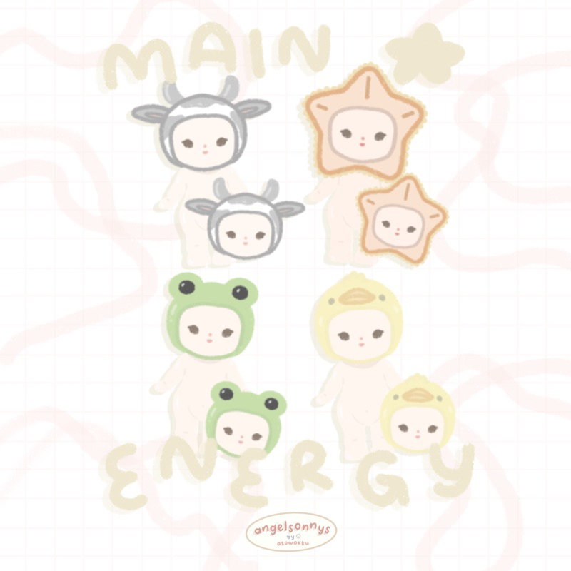 main character energy sonny angels collection ☆ stickers, badge pins ...