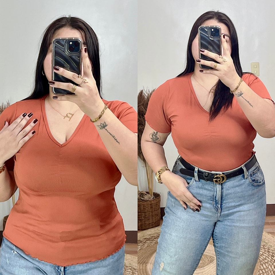 PLUS SIZE CHUBBY Women Top Blouse Lettuce Trim Sleeve Spanribs XL 2XL ...