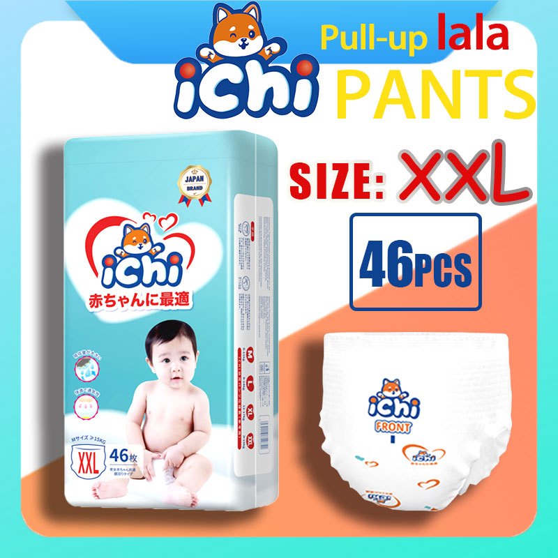 ICHI Diaper for Baby Pull Up PANTS M/L/XL/XXL GOLD Diaper M size Ultra-Thin Unisex Diaper ...