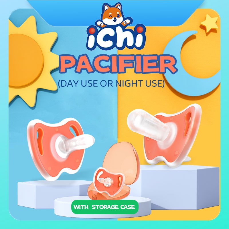 ICHI Baby Silicone Pacifier Teether Soother 3 in1 day/night Molar Stick ...