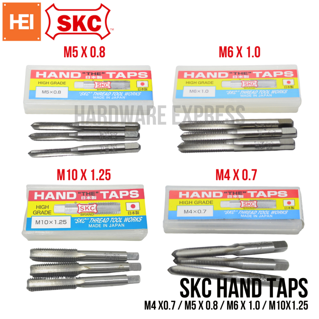 SKC Thread Tool Hand Taps High Grade M6x1.0 M5x0.8 M4X0.7 M10x1.25 ...