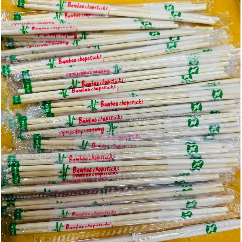 Mr. Bamboo CHOPSTICKS 100-103 pairs per pack | Shopee Philippines