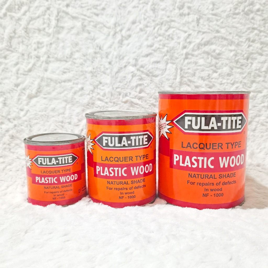 FULA-TITE Fulatite 1/4 1/2 1 L Lacquer Type Plastic Wood Dough Natural ...