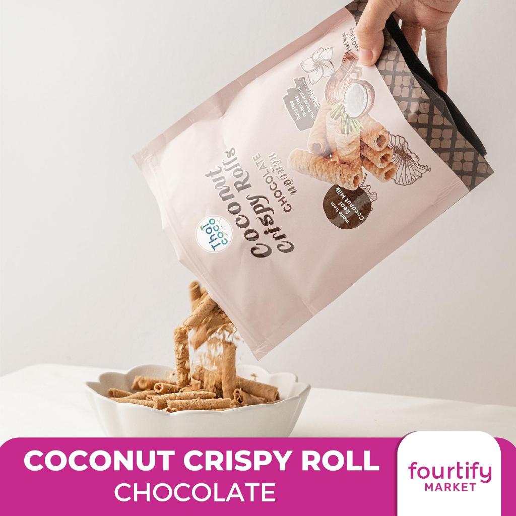 Thai Coco Coconut Crispy Rolls Chocolate 140g (Gluten-free, Dairy-free ...