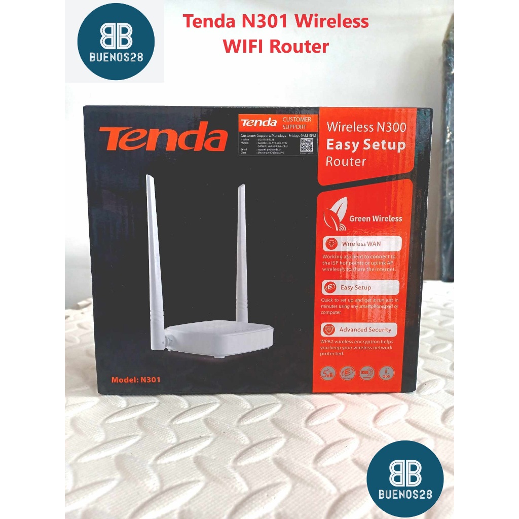 Tenda N301 Wireless WIFI Router (English Firmware) | Shopee Philippines