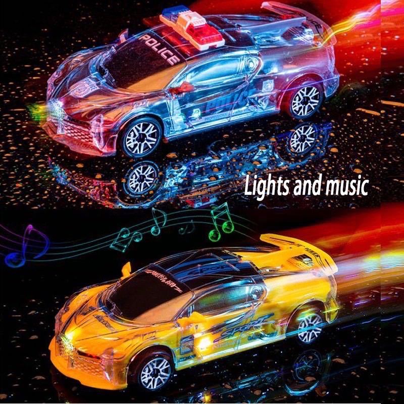 360℃ LED Music Light Race Car ToyFlashing Police Cars Boys Musical ...