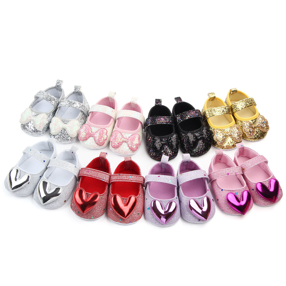 baby shoes princess Newborn Baby Girls Shoes Bow knot Cute Anti-Slip Infant Toddler Soft ...