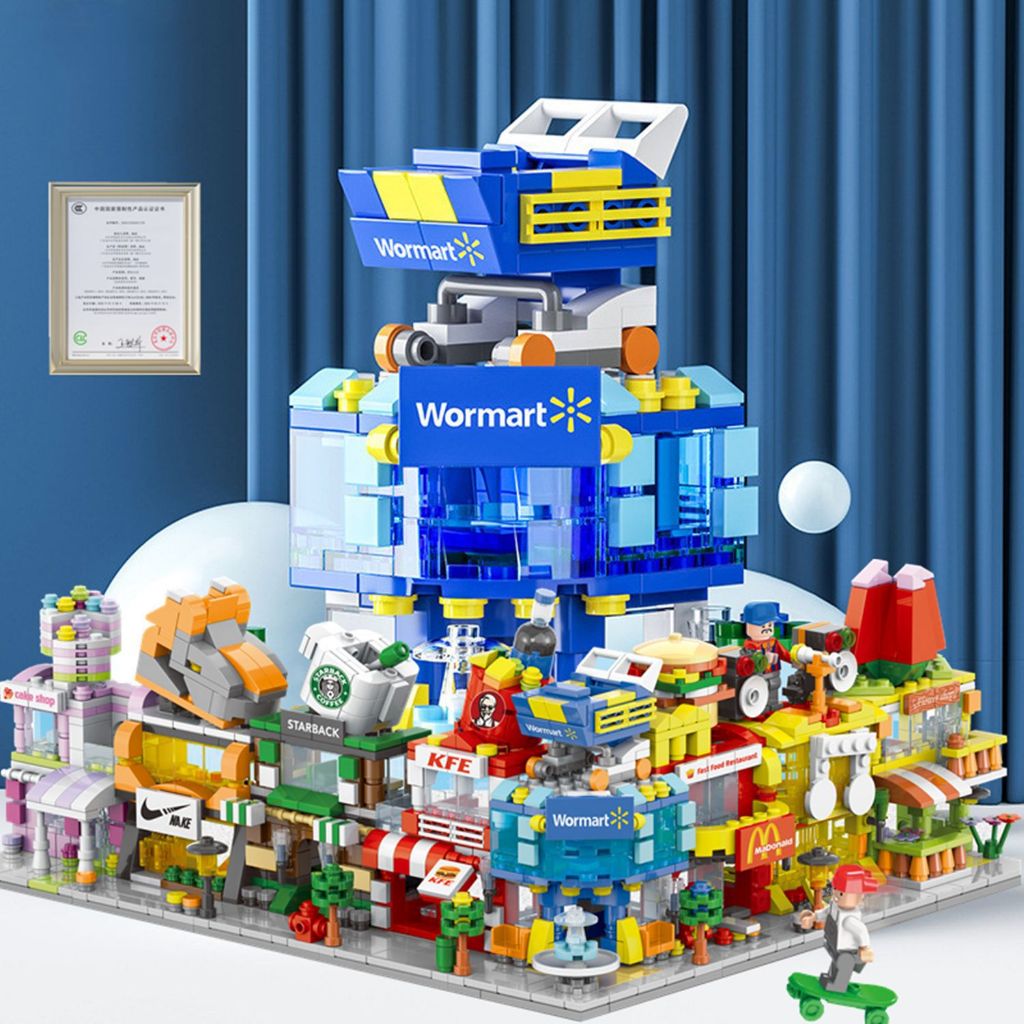 (Wholesale) Mini City Street View Building Blocks Toys City Store 3D ...