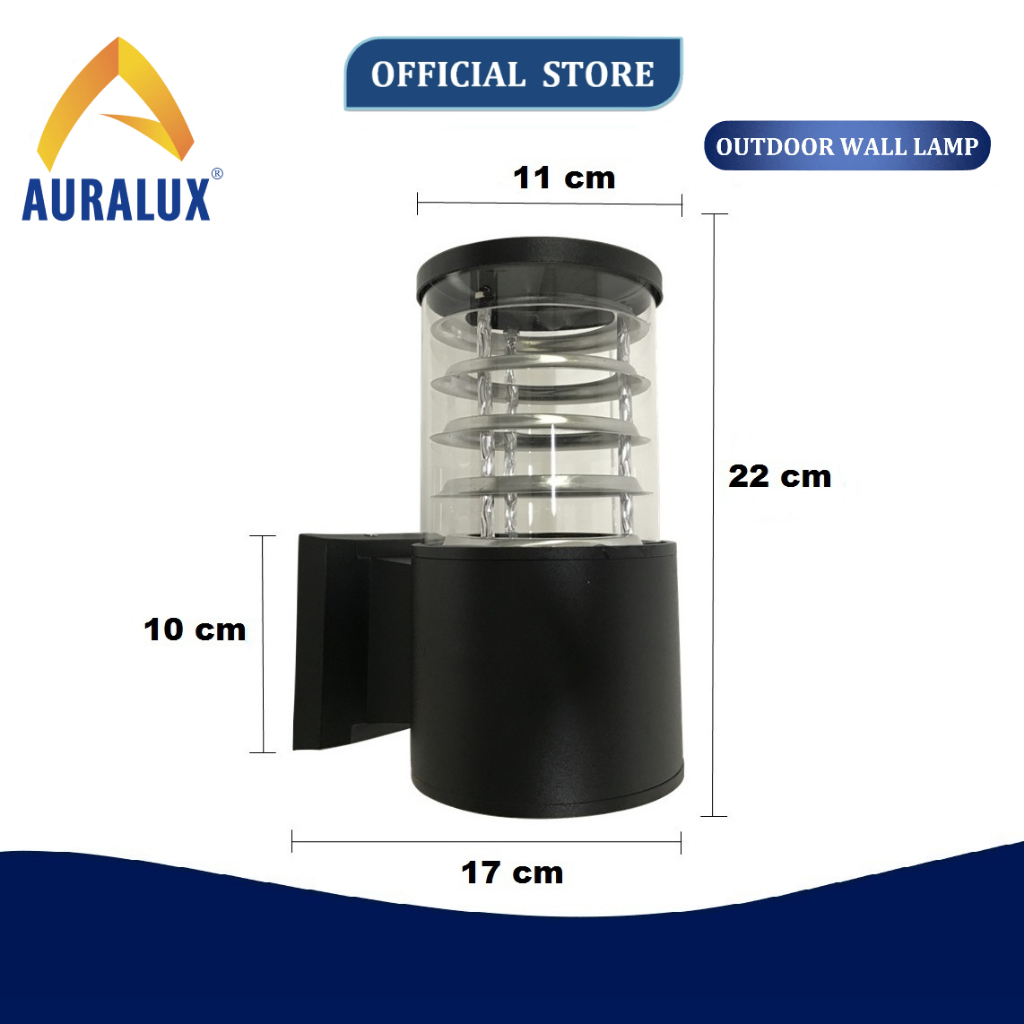 Auralux Wall Light Aluminum Outdoor Wall Lamp Waterproof LED Lighting Post Garden Balcony Gate ...