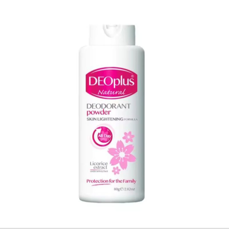 DEOplus Deodorant Powder Skin Lightening & Non Darkening Formula 80g ...