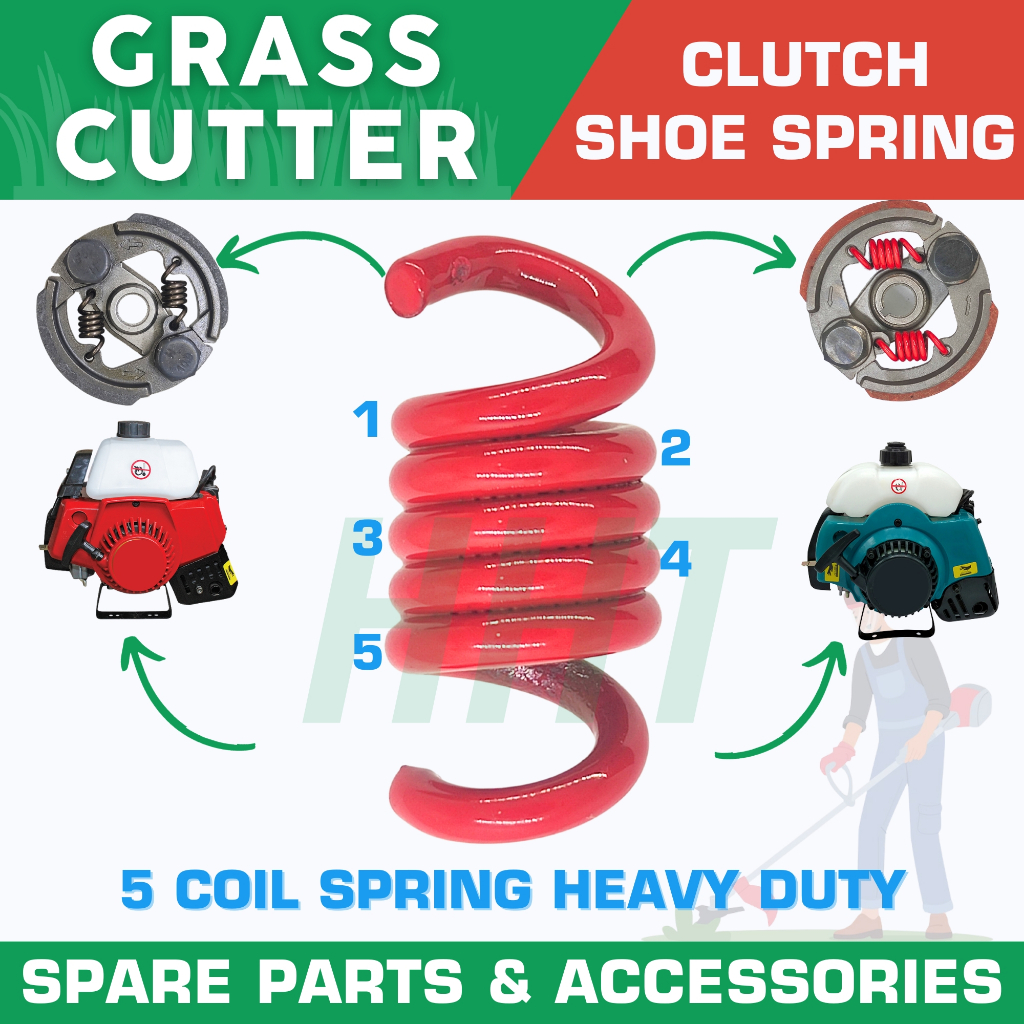 Red Clutch Shoe Spring for 2 Stroke Grass Cutter Parts 49cc Engine Fit ...