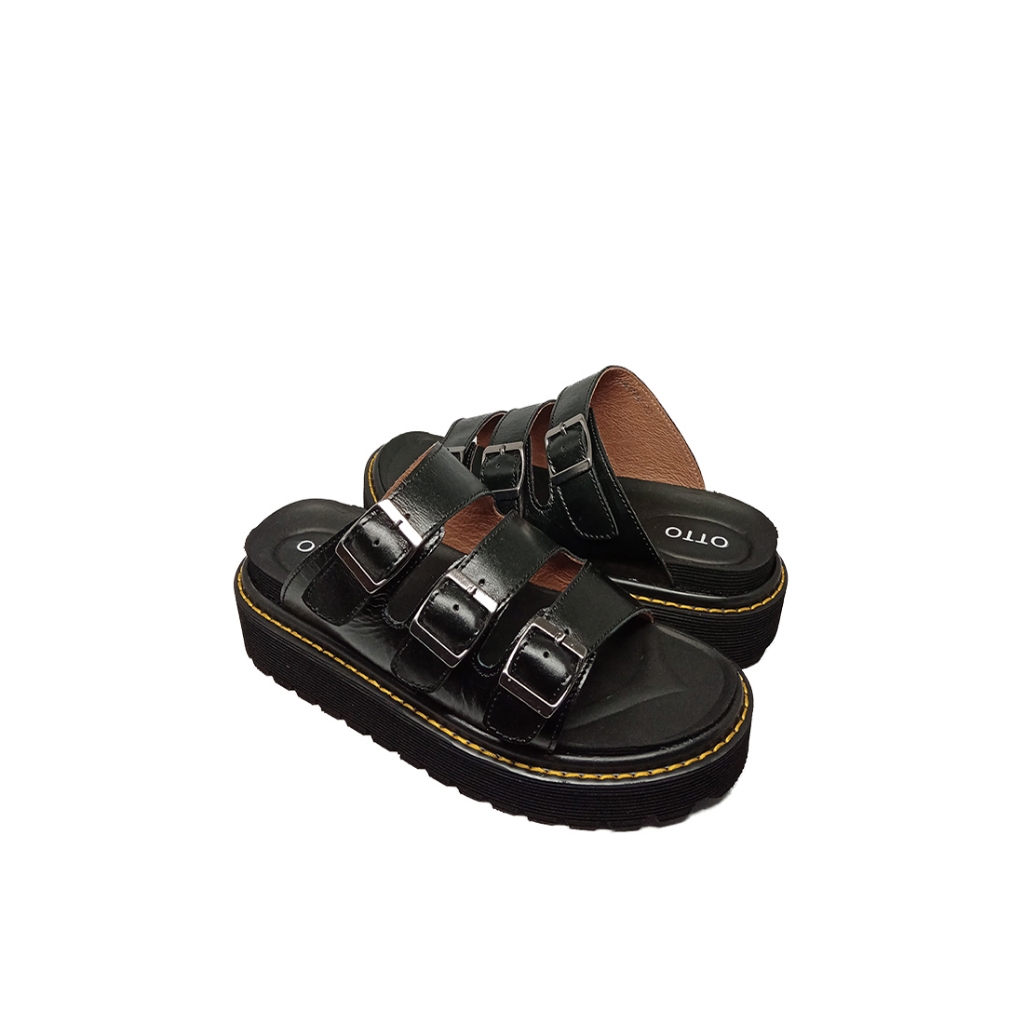 Otto 20800950 Womens Korina Tri-Strap Buckled Mid Wedge Sandals in ...