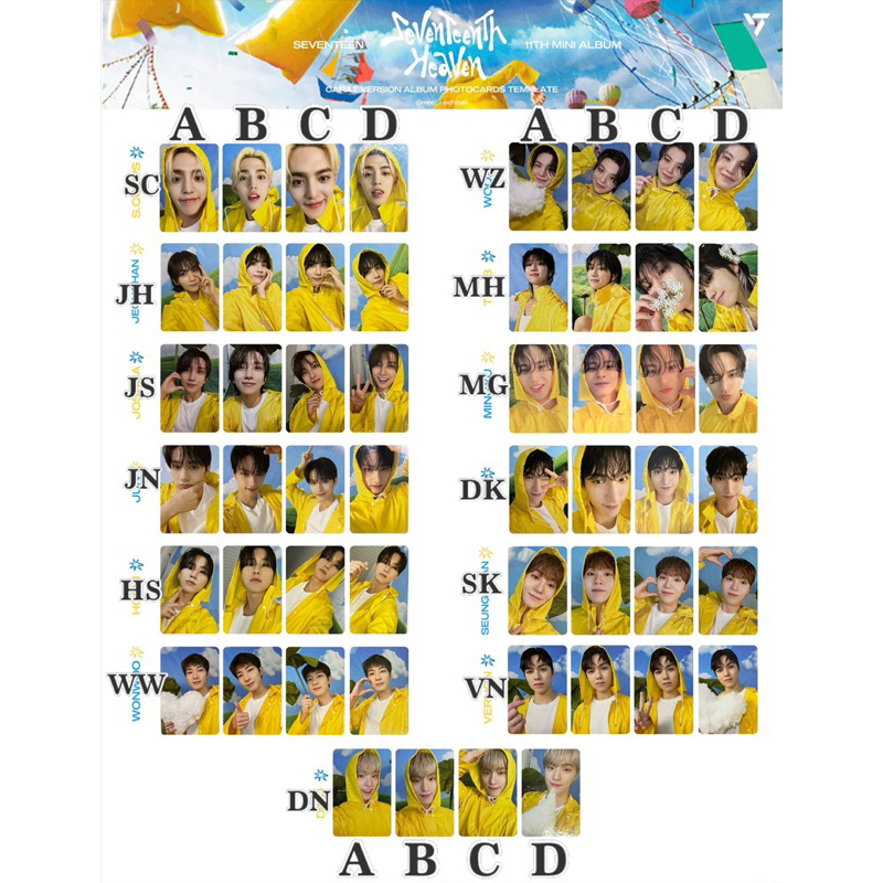 Onhand Seventeen Seventeenth Heaven Carat Ver Photocards- Scoups ...