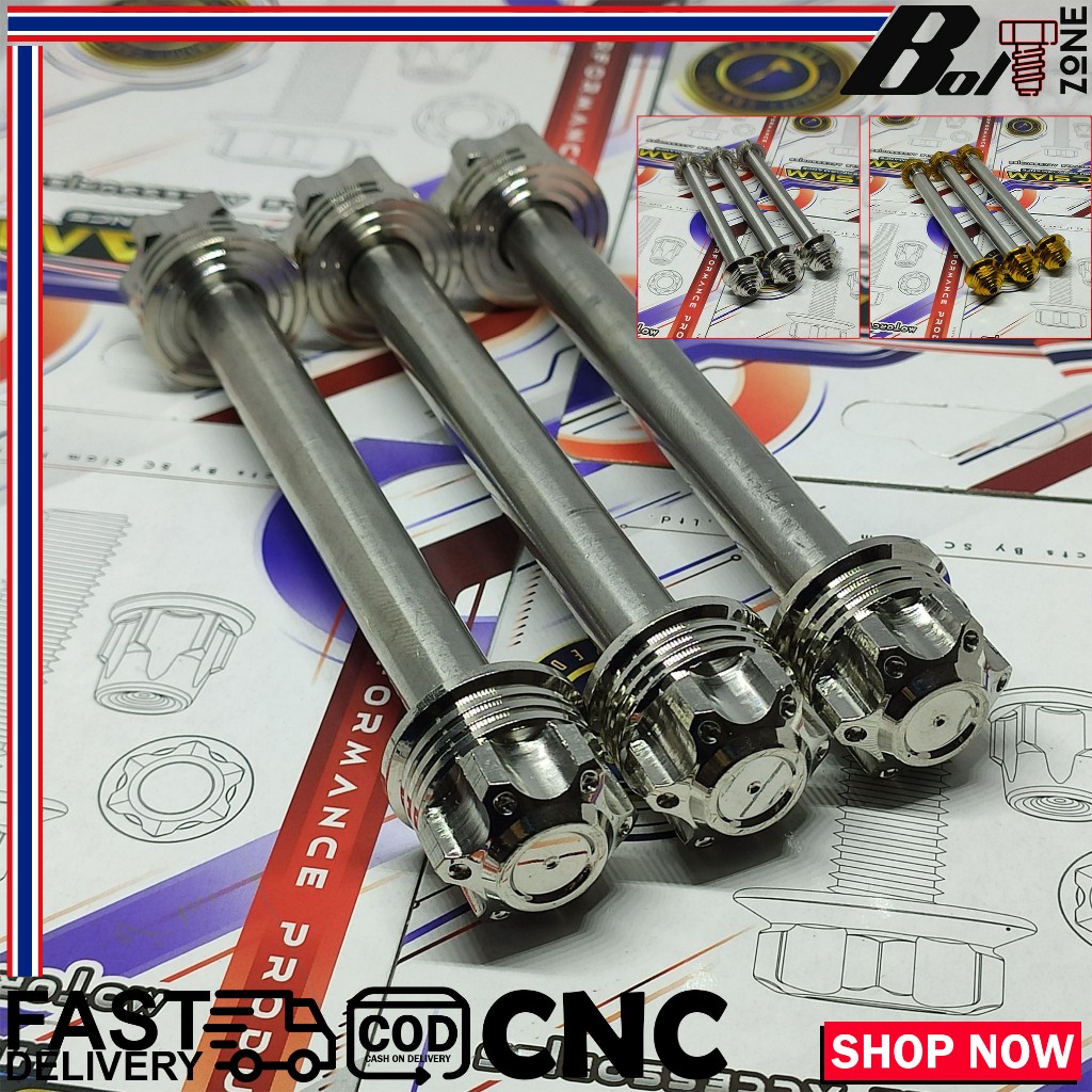 SC SIAM STAINLESS ENGINE SUPPORT CNC AXLE FOR HONDA WAVE 125/ SET OF 3 ...