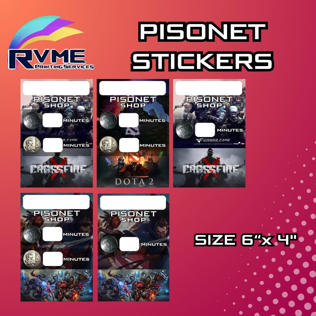 Business Signage Sticker for PISONET | 6" x 4" (2PCS) | Shopee Philippines
