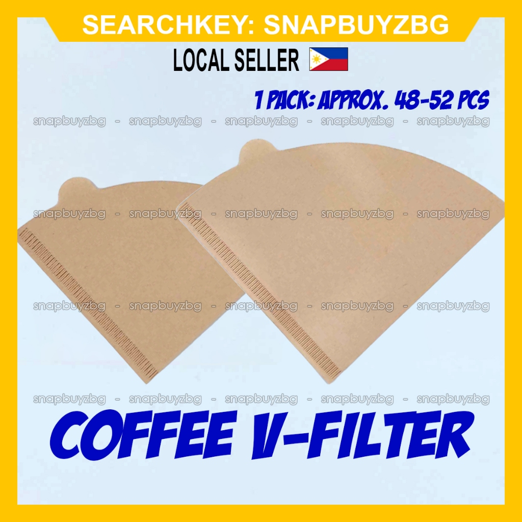 Coffee V-Shaped Filter for Pour Over and Coffee Maker (Unbleached ...