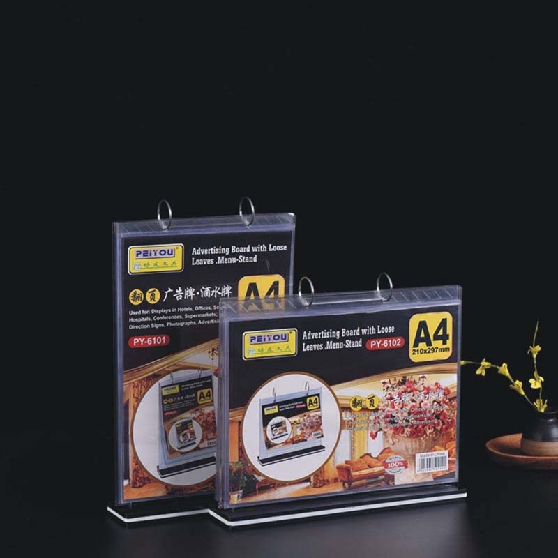 Business permit Holder 6 pages A4 Restaurant Menu Price Card Display ...