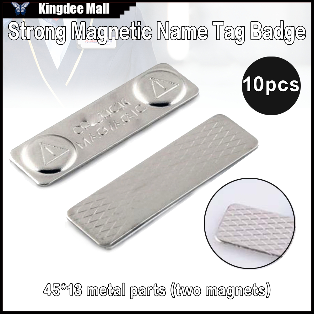 10PCS Strong Magnetic Name Tag Badge For Clip Brooch Sticker Pin ID ...