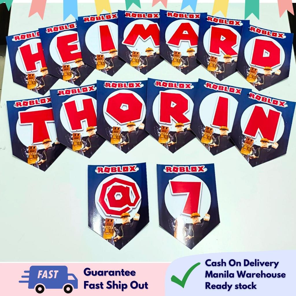 Partify ROBLOX RED Theme customizable banner for kids girls and boy ...