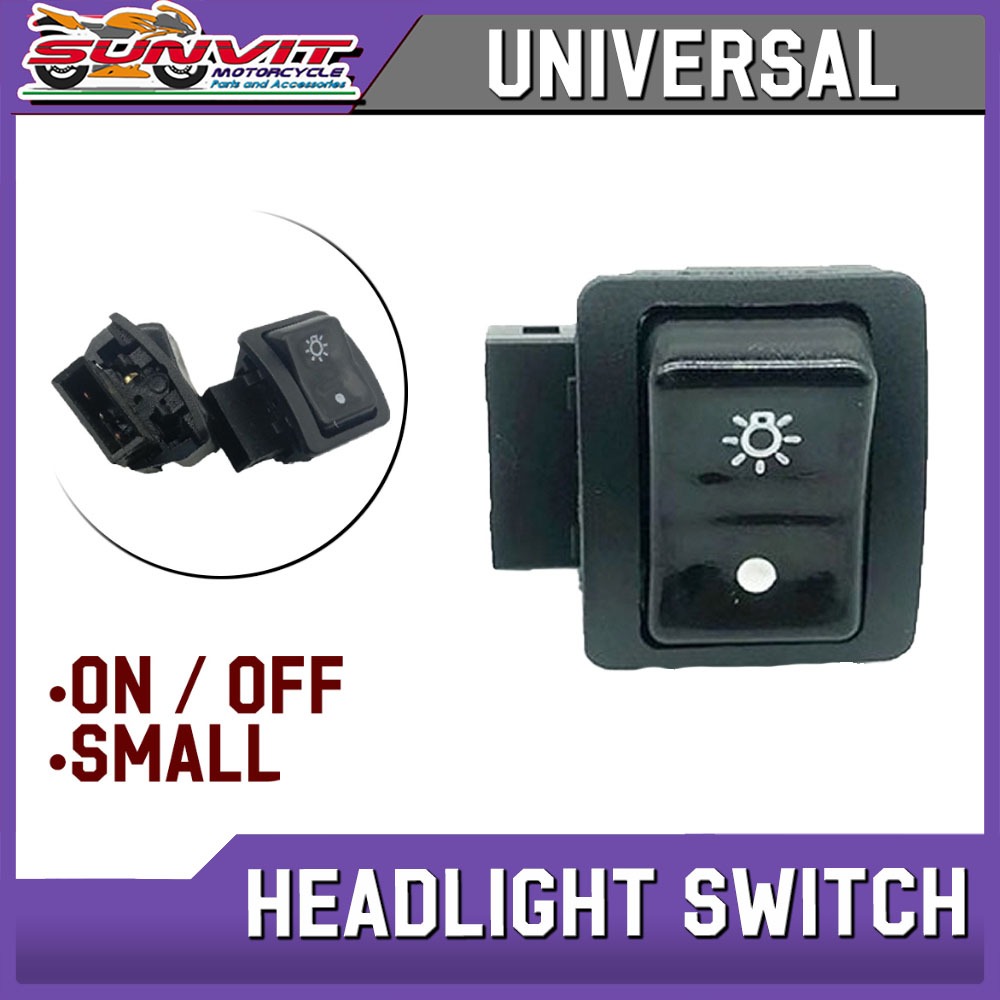 SUNVIT MOTORCYCLE UNIVERSAL HEADLIGHT SWITCH SMALL 3PIN | Shopee ...