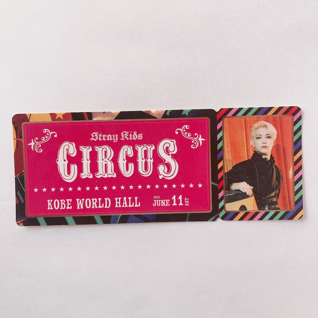 Stray kids FELIX CIRCUS VENUE LIMITED ORIGINAL PICTURE TICKET STICKER ...