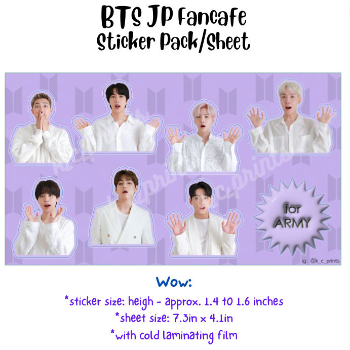 BTS Sticker Sheet Pack Deco Journal Japan Fancafe Fanmade | Shopee ...