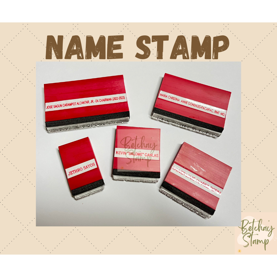 Betchay Stamp! Name Stamp 1 Liner Rubber Stamp | Shopee Philippines