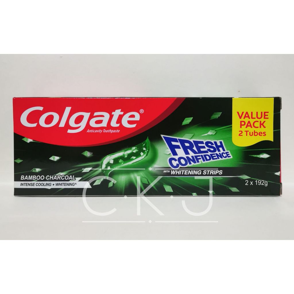 Colgate Fresh Confidence Bamboo Charcoal Toothpaste 2 x 192g VALUE PACK ...