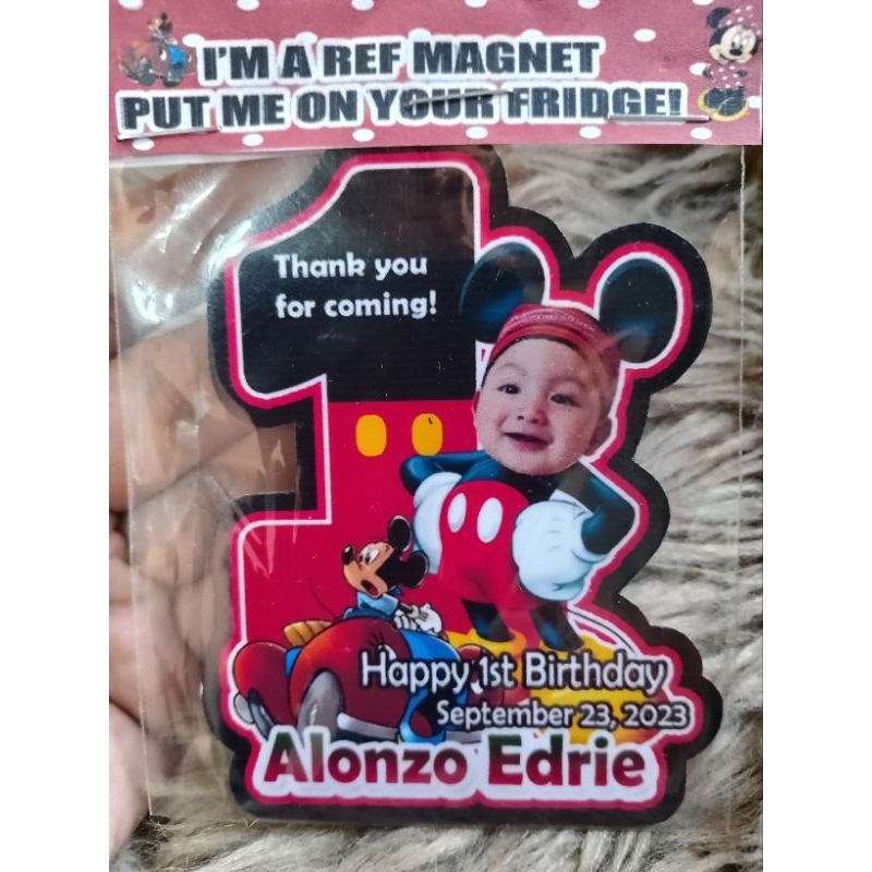 Ref Magnet Mickey Mouse (ANY THEME - WE USE A HIGH QUALITY THICK MAGNET ...