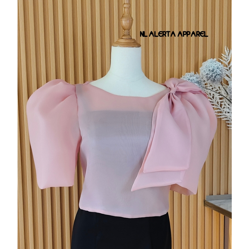 MODERN FILIPINIANA PIA CROP TOP BARONG AND INNER DRESS FOR WOMEN ...