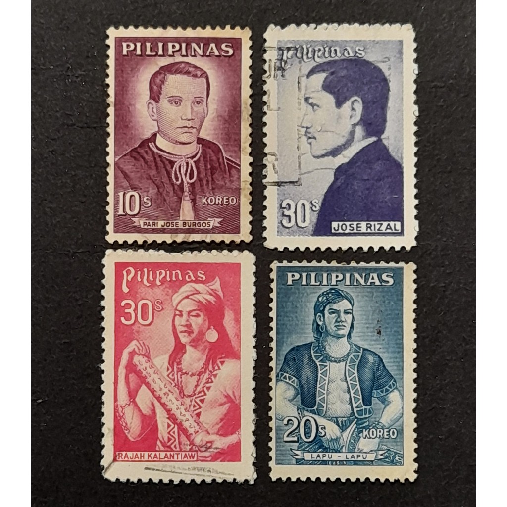 Philippine Stamp set: 1978 Jose Rizal, Fr. 1963 Jose Burgos, 1978 ...