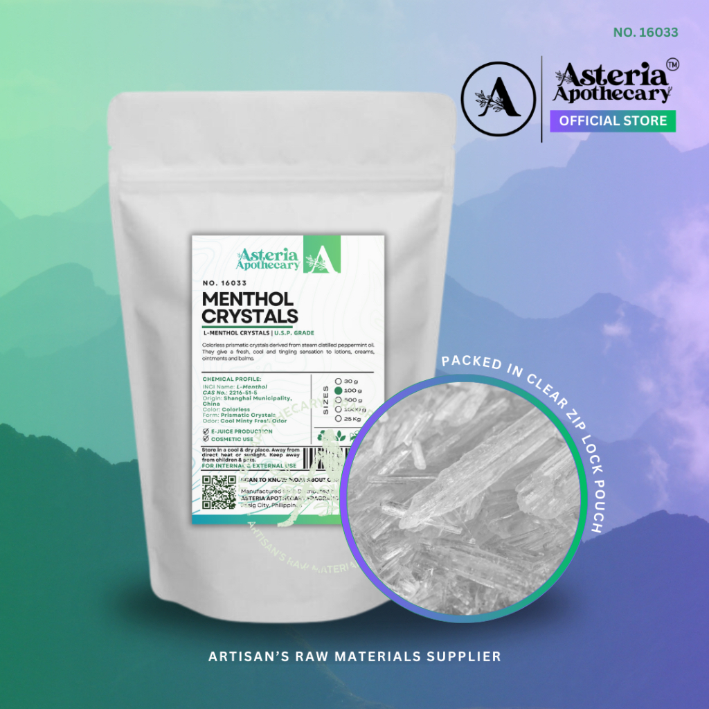 Menthol Crystals | Natural Menthol 30g & 100g - Asteria Apothecary ...