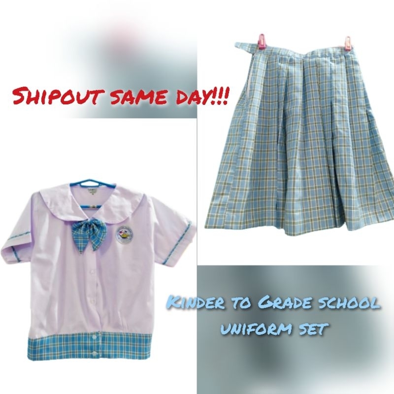 girls preschool grade uniform set kids Bethel Christian Mangaldan 5-8 ...