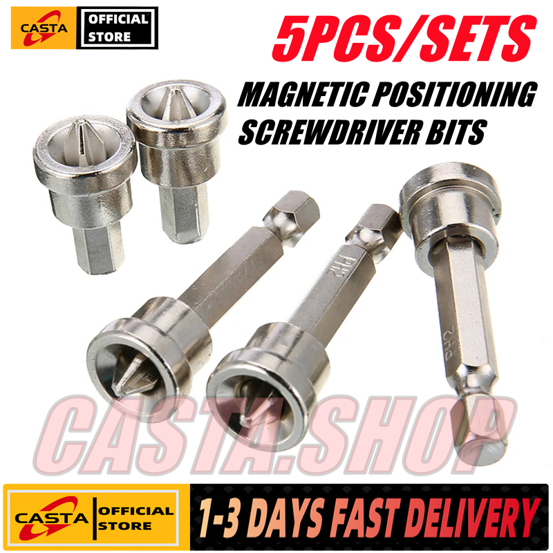 5pcs Magnetic Positioning Screwdriver Bits Set, Woodworking Screw Hex ...