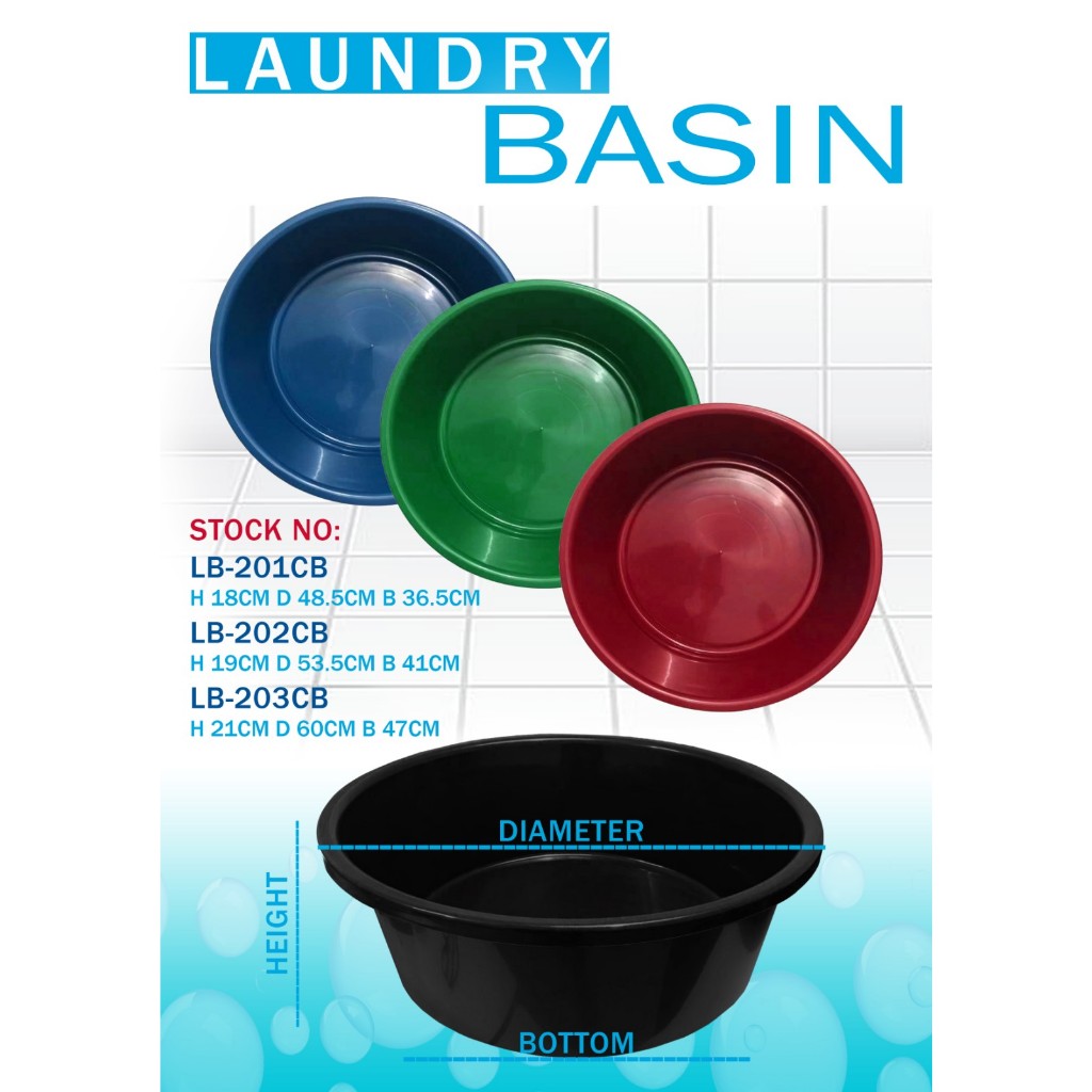 PLASTIC LAUNDRY BASIN (KITCHEN AND BATHROOM MATERIALS) | Shopee Philippines