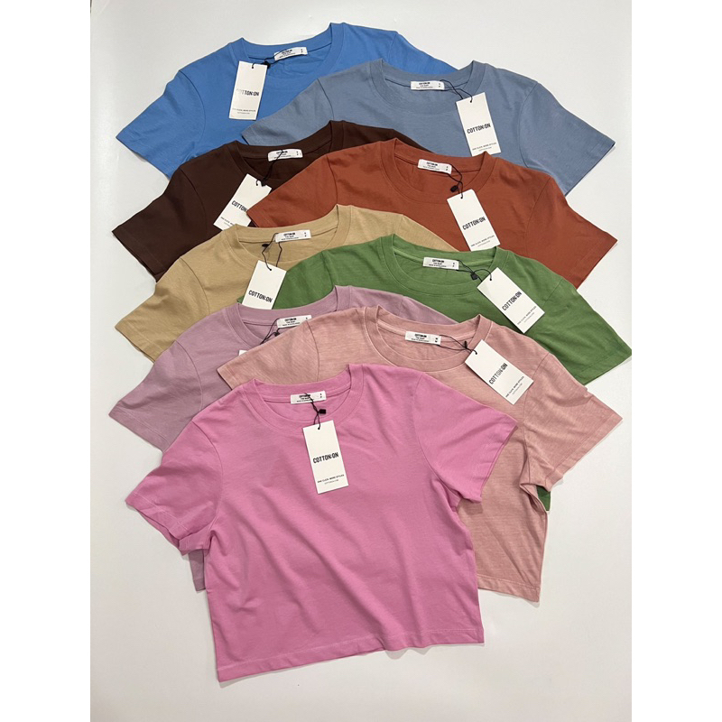 Co.tton On Basic Crop Tee Col 2 | Shopee Philippines