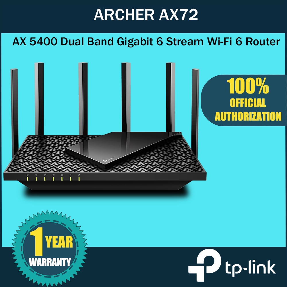 TP-Link Next-Gen Wi-Fi 6 Archer AX72 AX5400Gigabit Dual Band Wireless ...