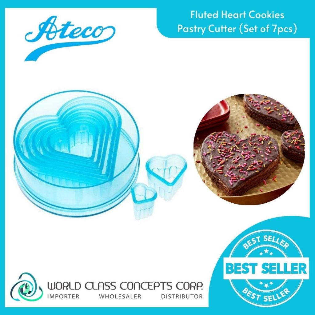 Ateco Fluted Heart Cutter Shaper Molder Cookies Pastry Dough Cutter ...