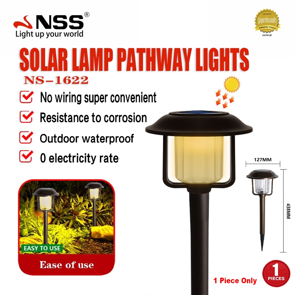 NSS Solar Lamp Pathway Lights LED Lights Outdoor Waterproof Garden ...
