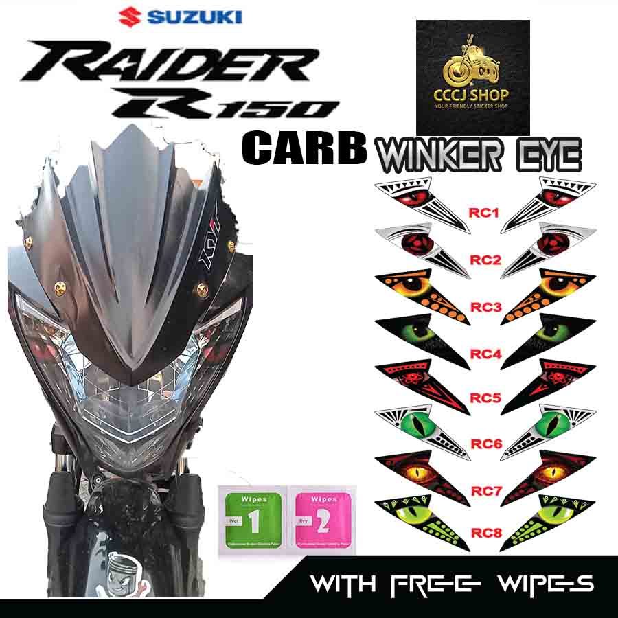 SUZUKI RAIDER R150 CARB WINKER EYE STICKER/ TRANSPARENT/ TRANSLUCENT ...
