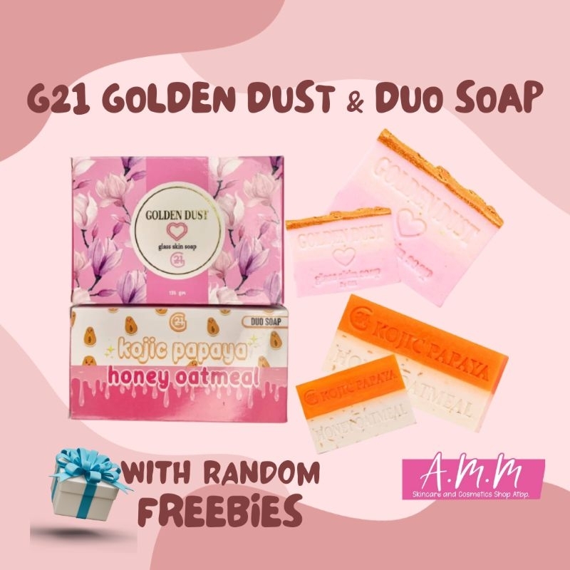 G21 GOLDEN DUST | DUO SOAP KOJIC PAPAYA HONEY OATMEAL| MINI SIZE ...