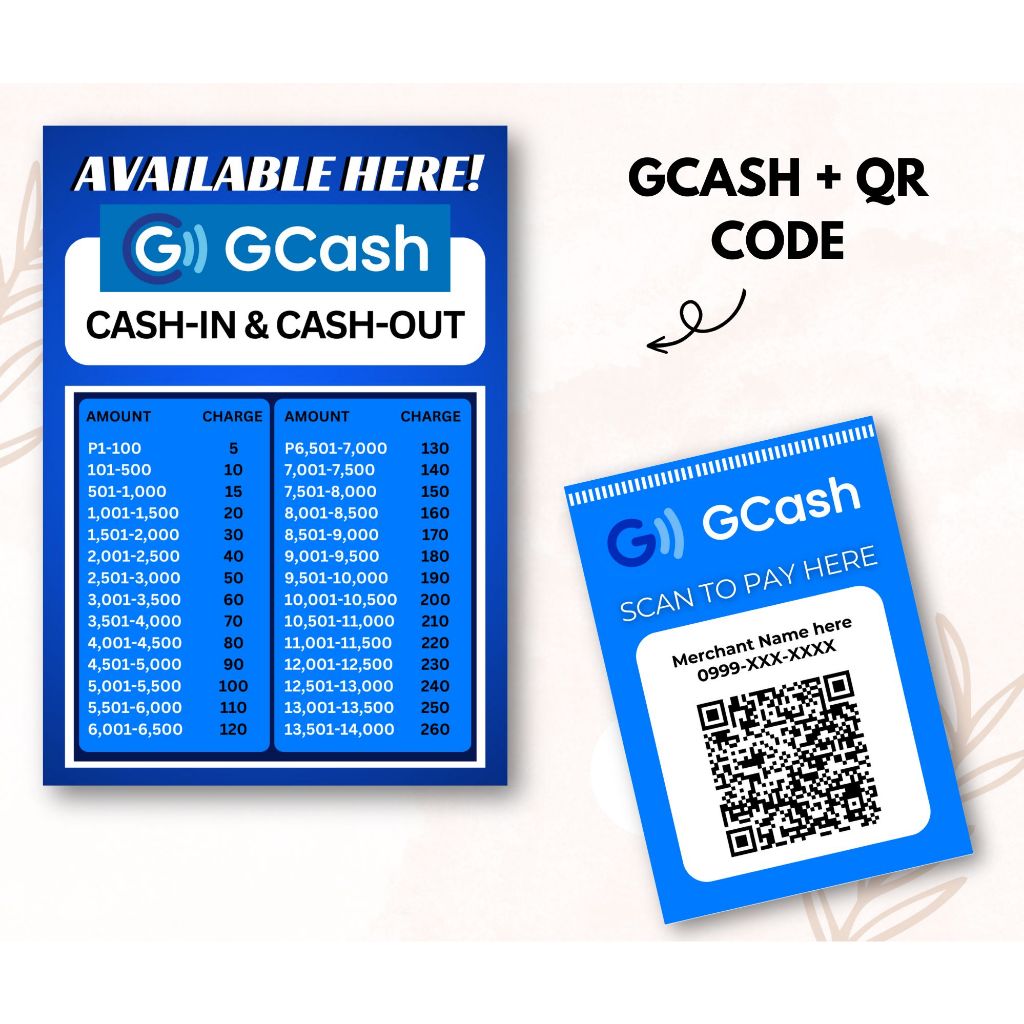 Gcash Rates Laminated A4 size | Shopee Philippines