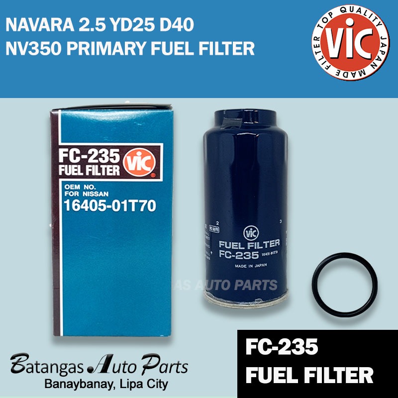 VIC FUEL FILTER NAVARA 2.5 YD25 D40 NV350 PRIMARY FUEL FILTER FC-235 ...