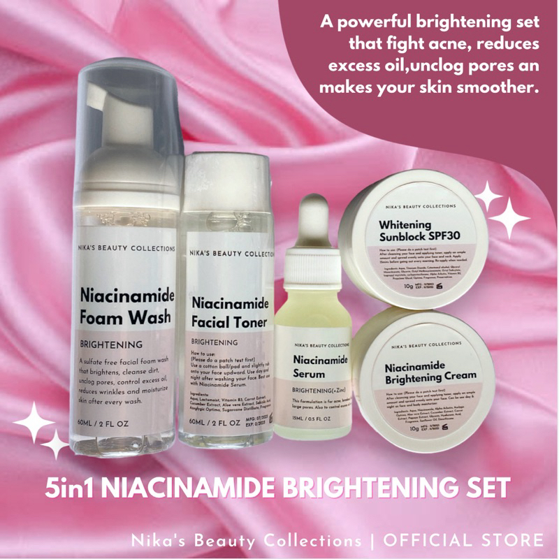 NBC Niacinamide Brightening Set with Zipper Pouch | Shopee Philippines