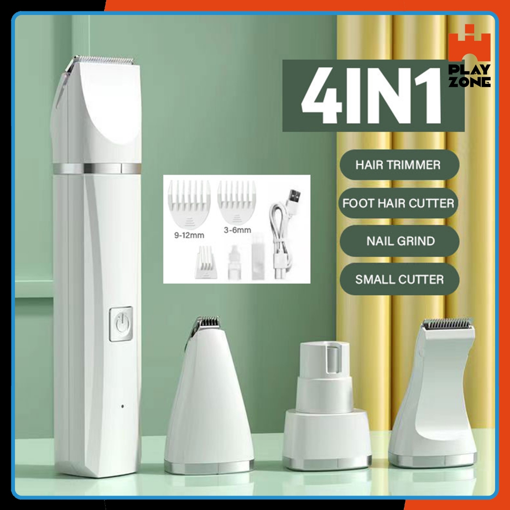 4 in 1 Dog Electric Hair Razor Trimmer Pet Shaver Animal Paw Cat Hair ...