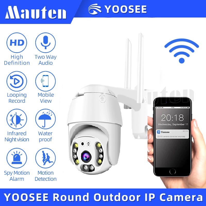 Yoosee Round Type Outdoor IP Camera PTZ Wireless Waterproof IR HD Night ...